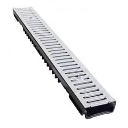 Low Profile Drainage Channel x 1m Galvanised Grate | Plastics Express