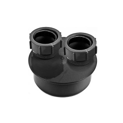 110mm Double Waste Adaptor 40mm/40mm | Plastics Express