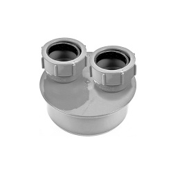 110mm Double Waste Adaptor 40mm/40mm | Plastics Express