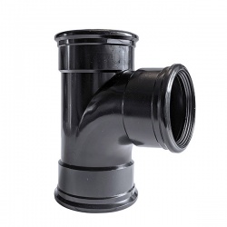 110mm Economy Soil 90° Branch T/S Black | Plastics Express