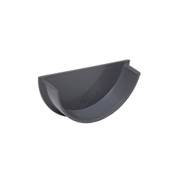 112mm Half Round Gutter Internal Stop End- Anthracite Grey | Plastics ...