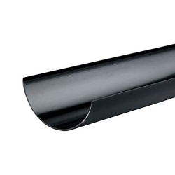 150mm Half Round Gutter x 3m - Pack of 4 Black| Plastics Express