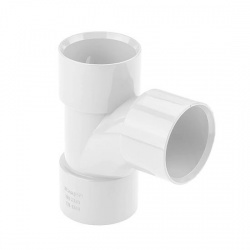 40mm White 92.5° Swept Tee | Plastics Express