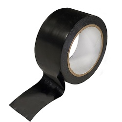 75mm x 33m Black PVC Single Sided Tape | Plastics Express