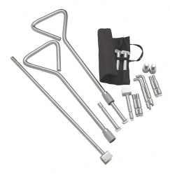 Universal Manhole Key Kit with Interchangeable Ends 20" (2 keys ...