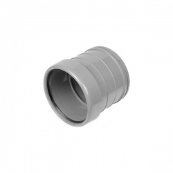 110mm Single Socket Coupling Pushfit/Solvent Light Grey | Plastics Express