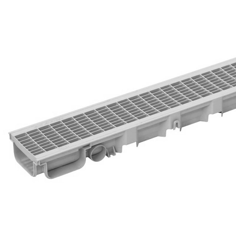 Grey Pegasus 49mm Deep Drainage Channel x 1m | Plastics Express