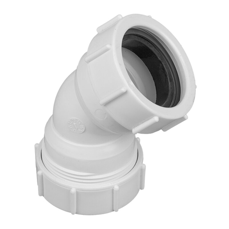 50mm Waste Compression Elbow 45⁰ | Plastics Express