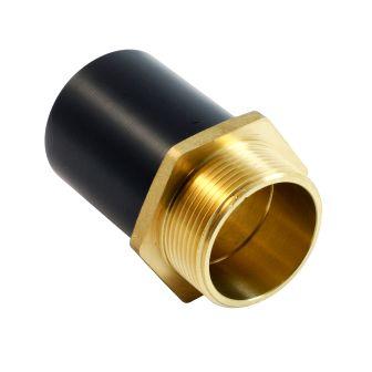 63mm PE Spigot x 2” Male BSP Adaptor | Plastics Express