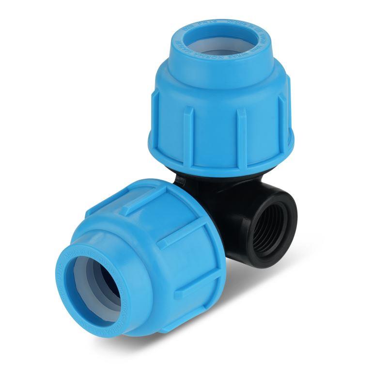 25mm MDPE Elbow x ½” Female BSP Centre Outlet| Plastics Express