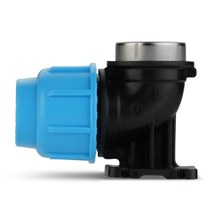 25mm MDPE x ½” BSP Wall Plate Elbow| Plastics Express