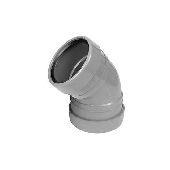 160mm 135° Double Socket Bend Black | Plastics Express