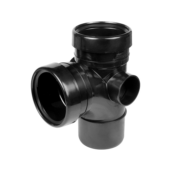 110mm 92.5° Double Socket Bossed Branch | Plastics Express