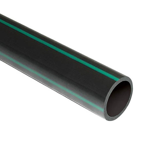 25mm Enviro-Line Green Stripe MDPE x 50m | Plastics Express