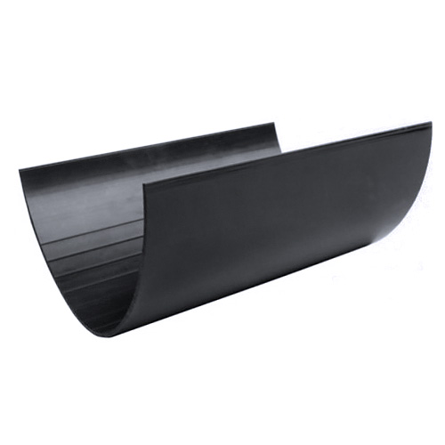 200mm Half Round Gutter x 3m (Black) | Plastics Express