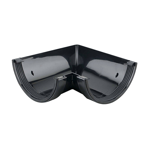 150mm 90° Gutter Angle - Black | Plastics Express