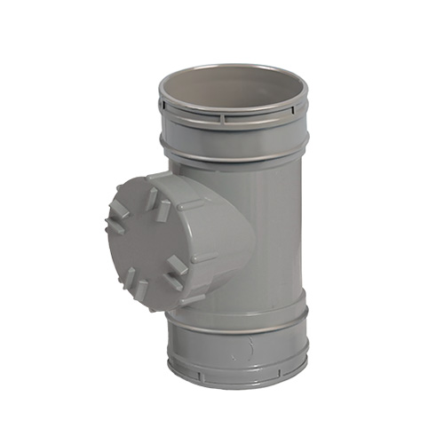 110mm Access Bend Pipe Double Socket Olive Grey | Plastics Express