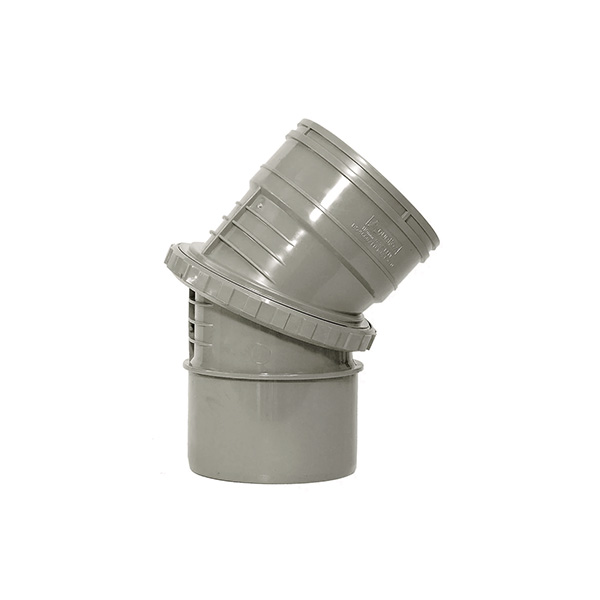 110mm 0-45˚ Adjustable Bend Single Socket Olive Grey | Plastics Express