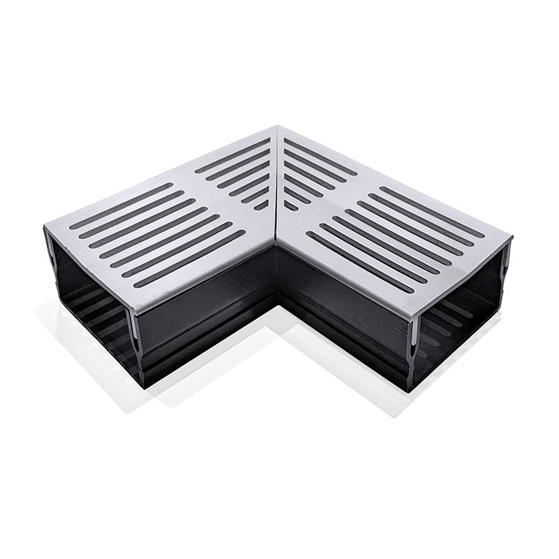 Threshold 100 Shallow 90° Corner Aluminium Grate | Plastics Express