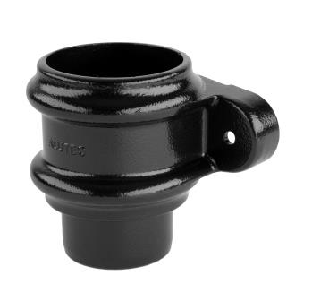 Alutec Tudor 63mm Pipe Socket Heritage Black | Plastics Express