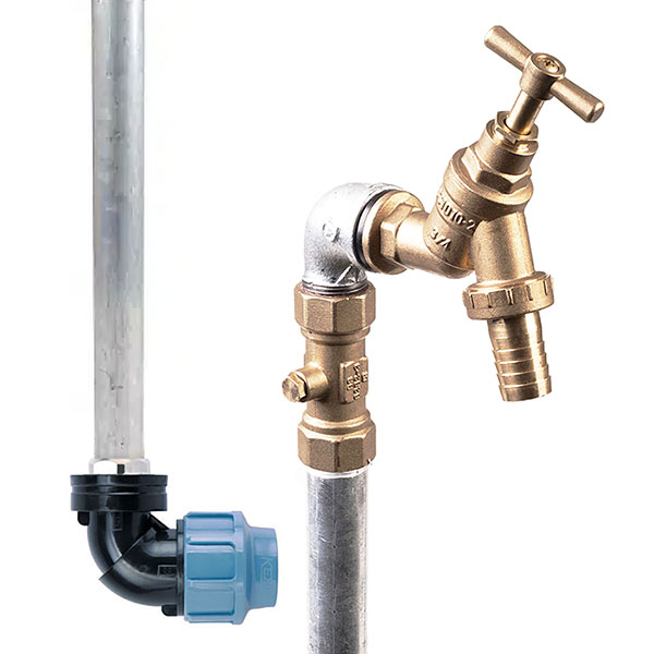25mm MDPE Standpipe, c/w 3/4" Single Bib Tap & Double Check Valve ...