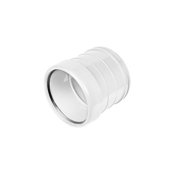 110mm Single Socket Coupling Pushfit/Solvent White | Plastics Express