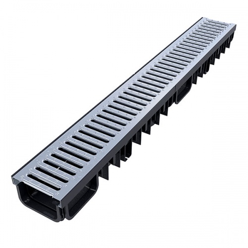 XDrain 130/80 B125 Drainage Channel x 1m Galvanised Grate | Plastics Express
