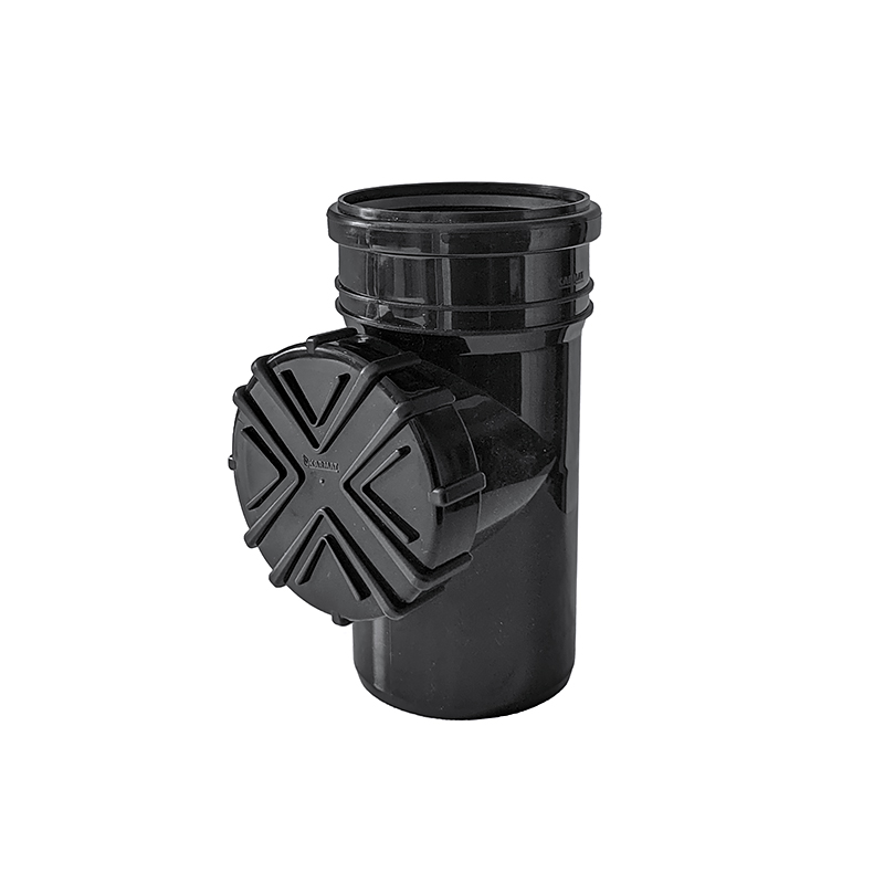 110mm Downpipe Debris Strainer Leaf Guard - Black | Plastics Express